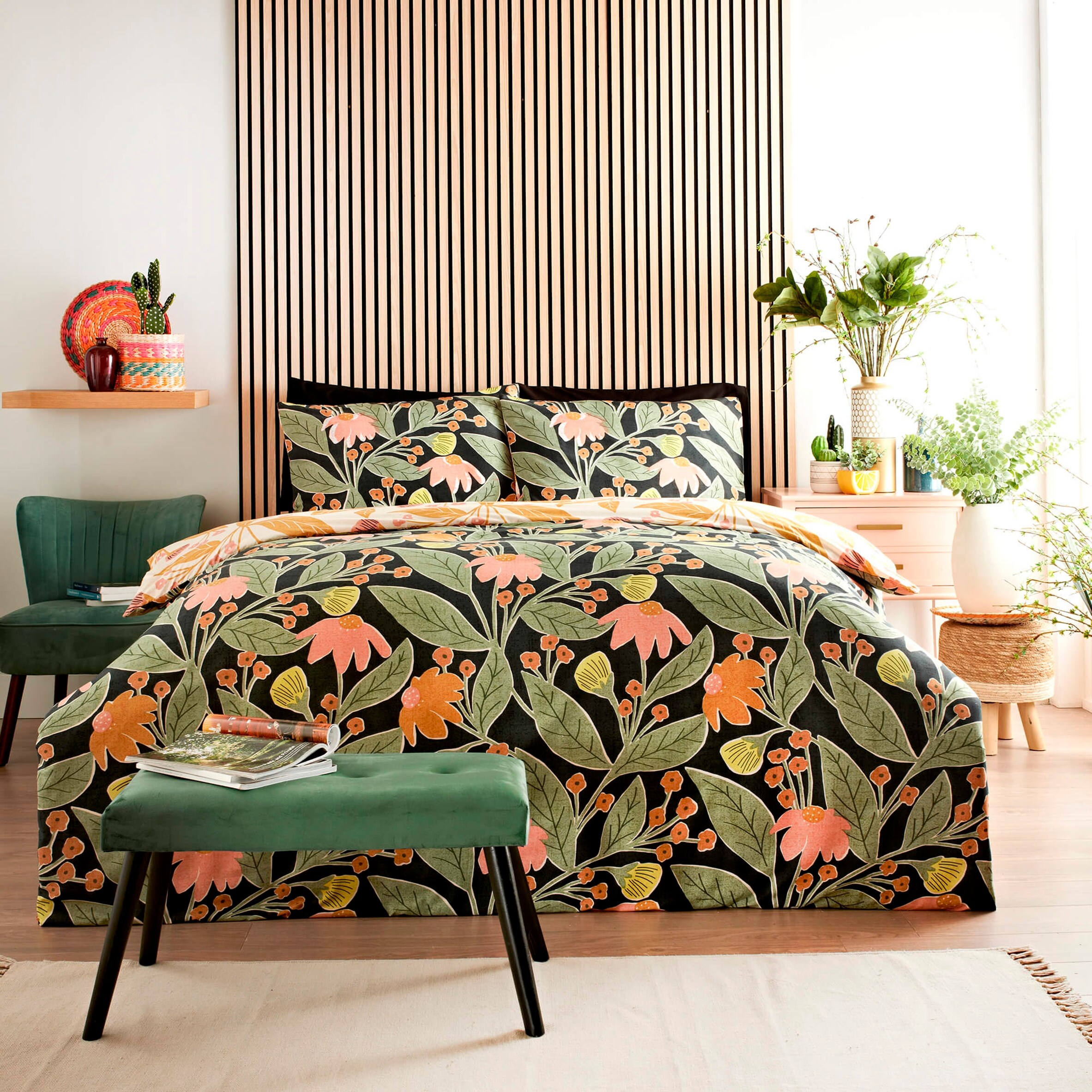 Cosmo Living Polly Floral Duvet Set Super King - Tesco Groceries