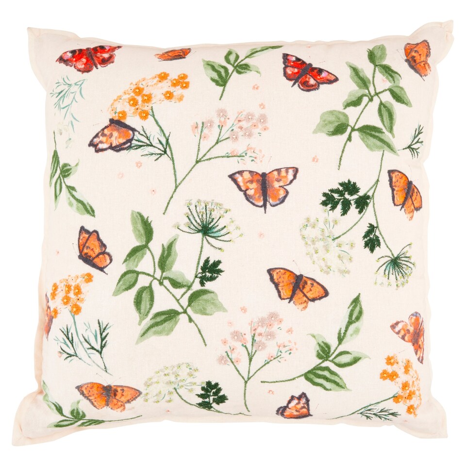 Tesco Wwf Natural Butterfly Cushion - Tesco Groceries