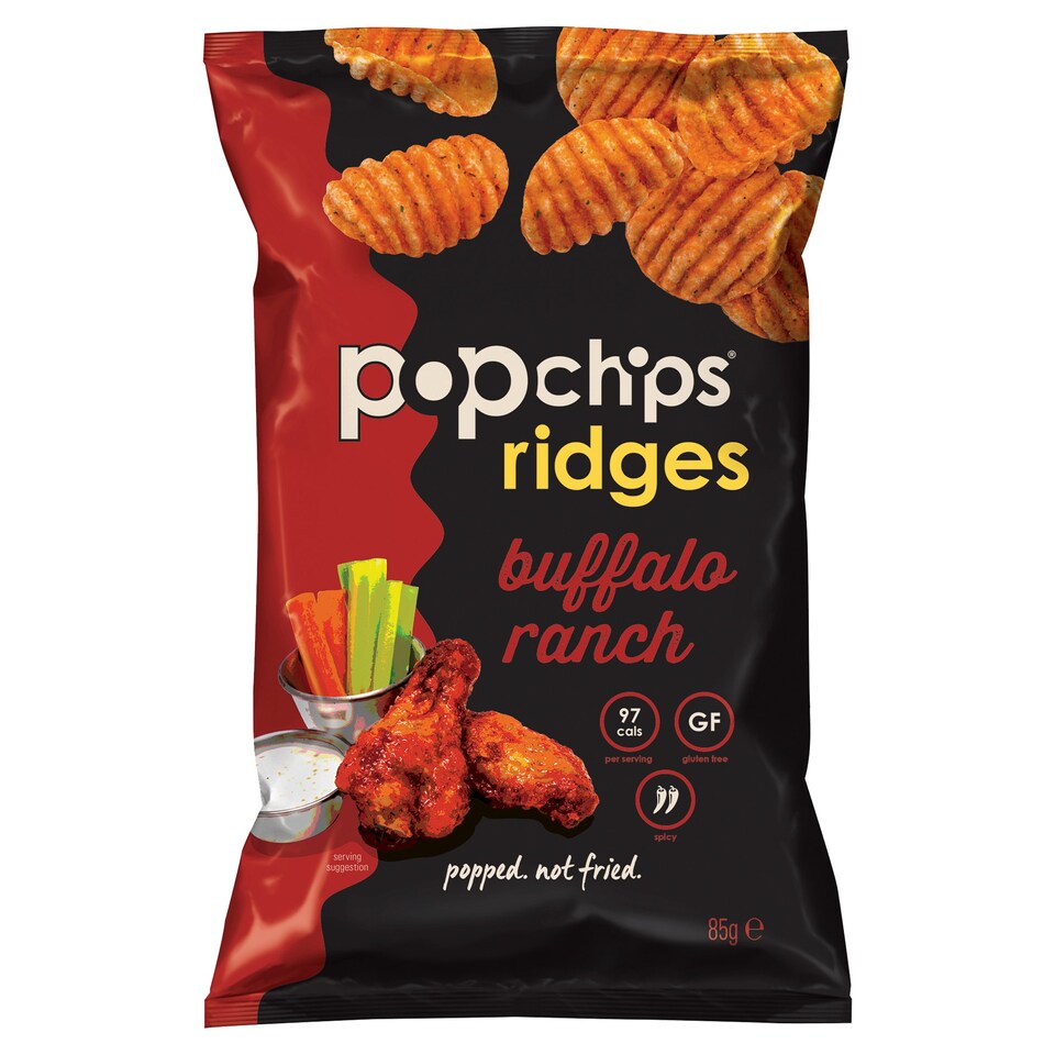 Popchips Ridges Buffalo Ranch 85G - Tesco Groceries