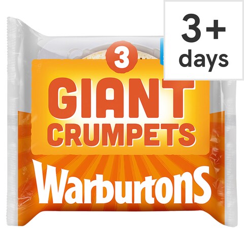 Warburtons Giant Crumpets 3 Pack - Tesco Groceries