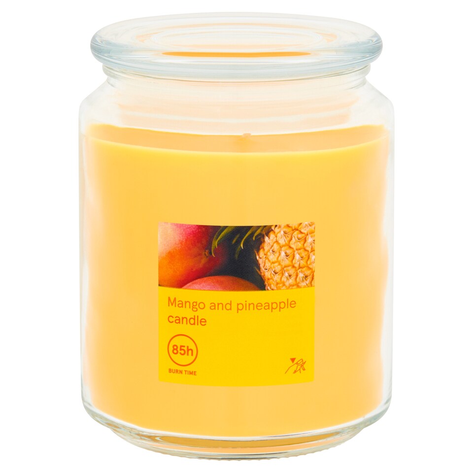 Tesco 538G Scented Candle Mango & Pineapple - Tesco Groceries