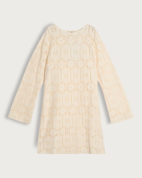F&F Hexagon Crochet Look Mini Beach Dress in Ivory - Tesco Groceries