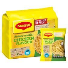 Maggi Noodles Chicken 5 Pack 295G - Tesco Groceries
