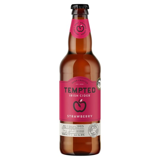 Tempted Strawberry Irish Cider 500Ml - Tesco Groceries