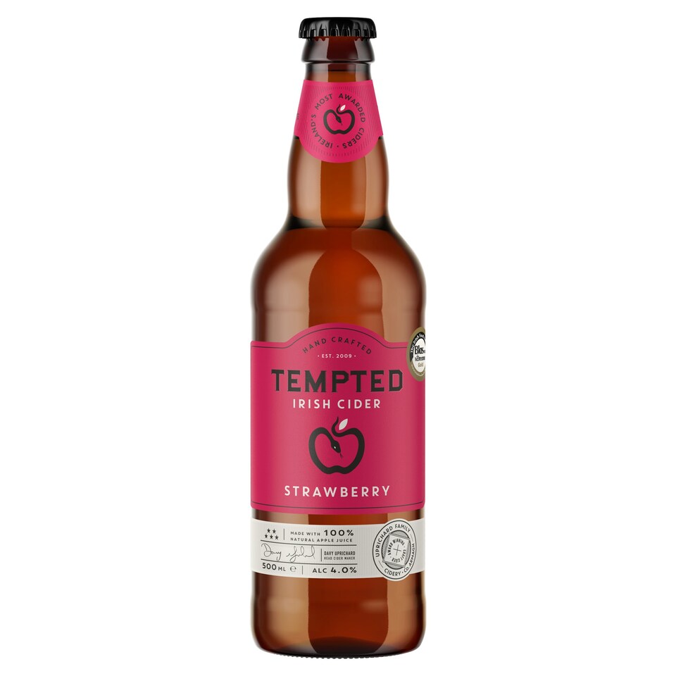 Tempted Irish Cider - Strawberry 500ml - Tesco Groceries