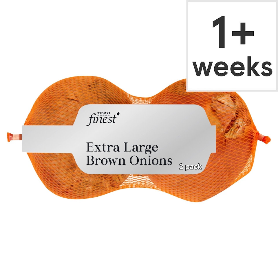 Tesco Finest Extra Large Brown Onions 2 Pack - Tesco Groceries