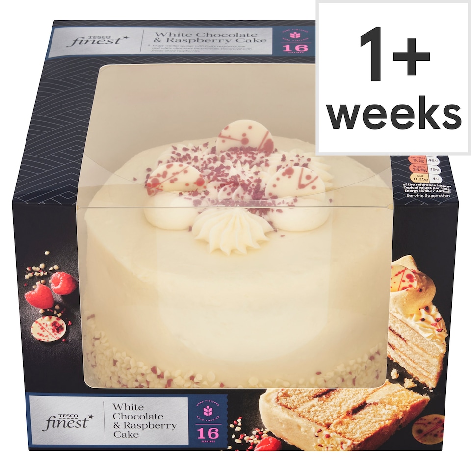 Tesco Finest White Chocolate & Raspberry Cake - Tesco Groceries