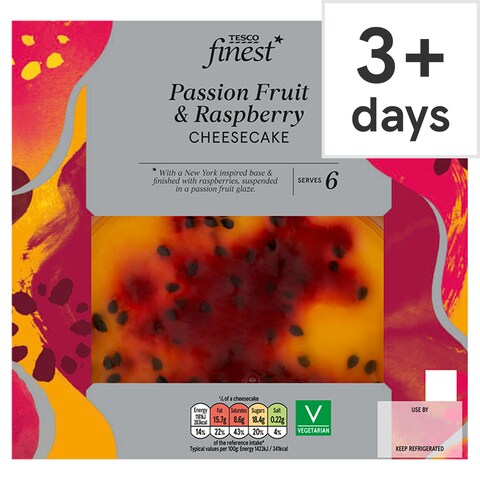 Tesco Finest Passionfruit & Raspberry Cheesecake 500g - Tesco Groceries