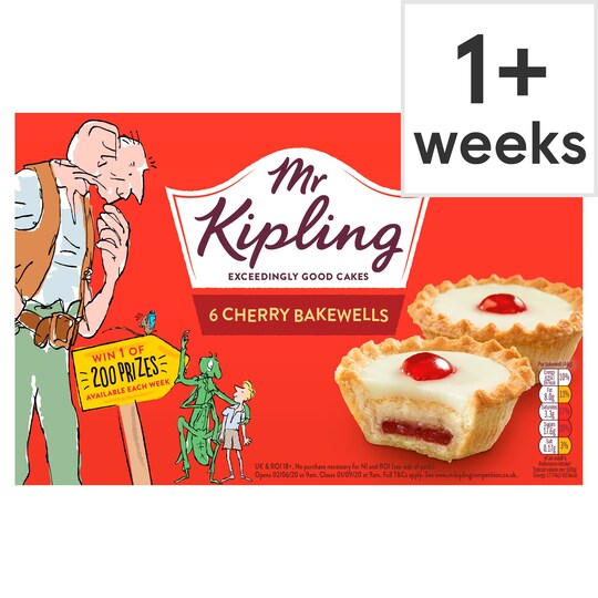 Mr Kipling Cherry Bakewells 6 Pack - Tesco Groceries
