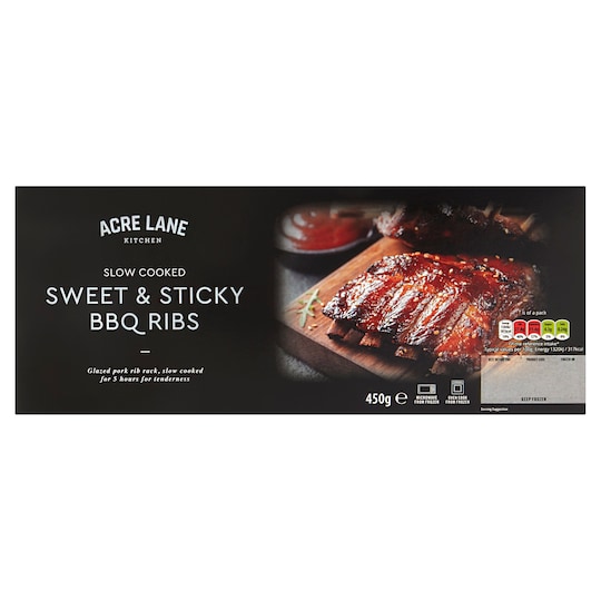 Acre Lane Kitchen Sweet & Sticky Bbq Pork Ribs 450G - Tesco Groceries