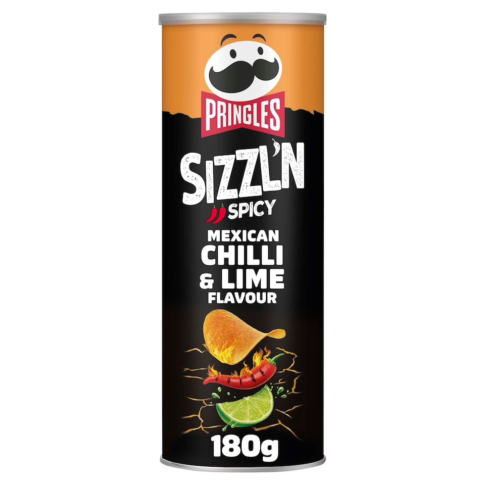 Pringles Sizzl'N Chilli & Lime Sharing Crisps 180g - Tesco Groceries