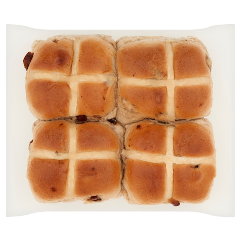 Tesco Hot Cross Buns 4 Pack - Tesco Groceries