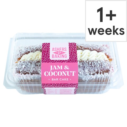 Ashers Jam Creme & Coconut Bar Cake - Tesco Groceries