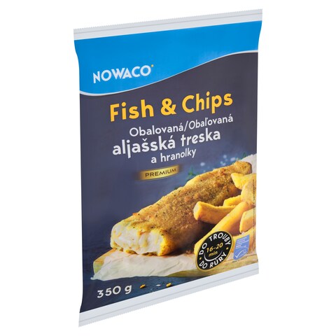 Nowaco Premium Fish & Chips Breaded Alaska Cod and Fries 350g - Tesco ...