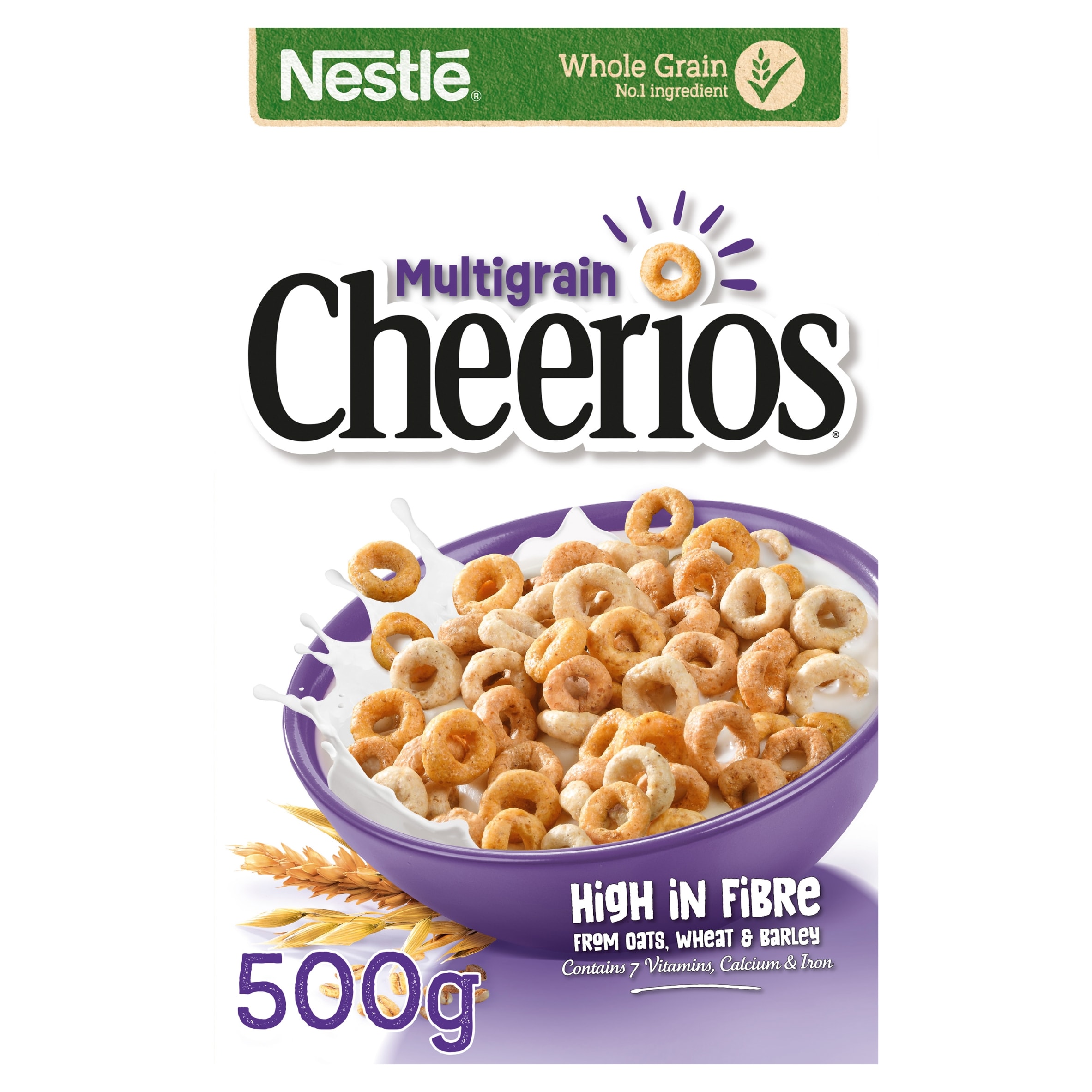 Nestlé Cheerios Multigrain Hoop Breakfast Cereal 500g - Tesco Groceries