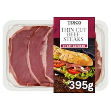 Tesco Thin Cut Beef Steaks 395G - Tesco Groceries