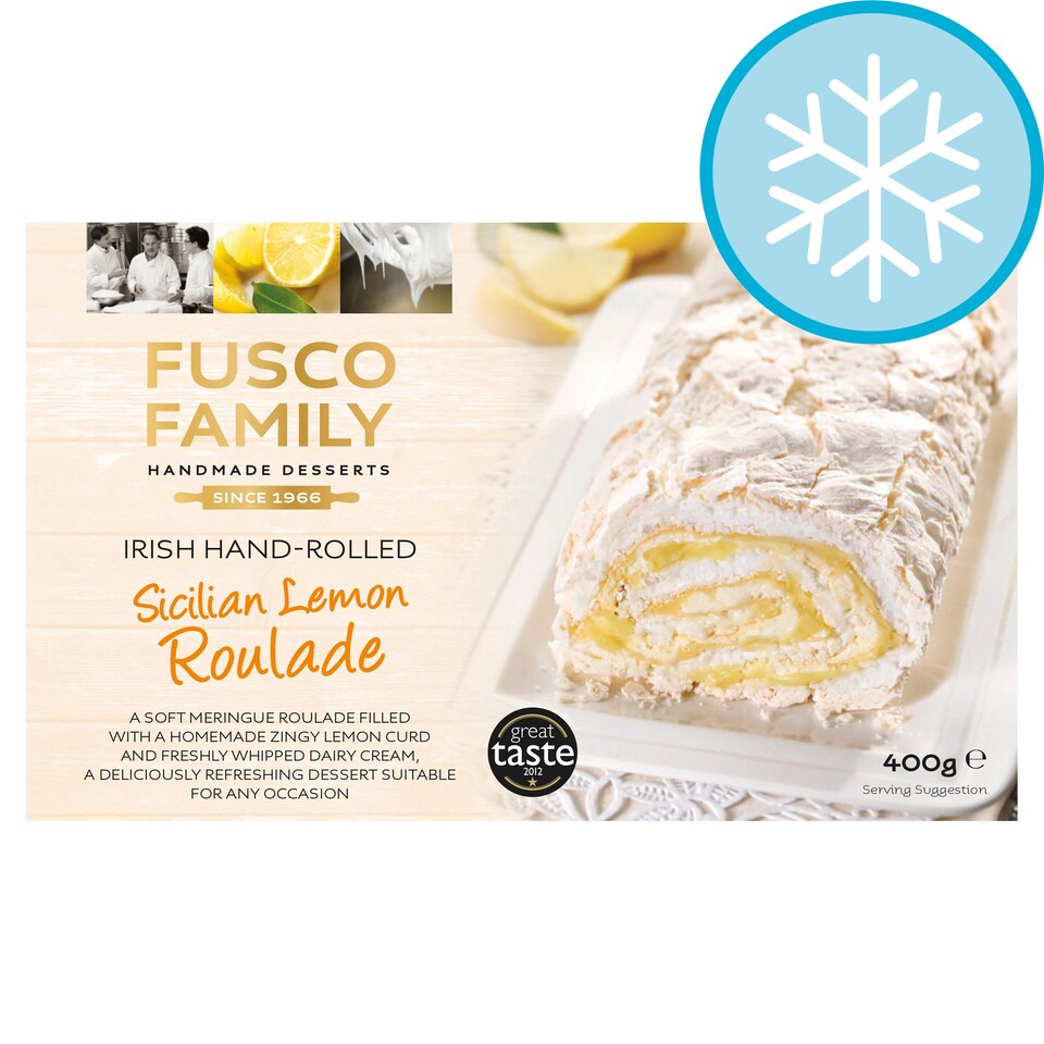 Fusco Family Sicilian Lemon Roulade 400G - Tesco Groceries