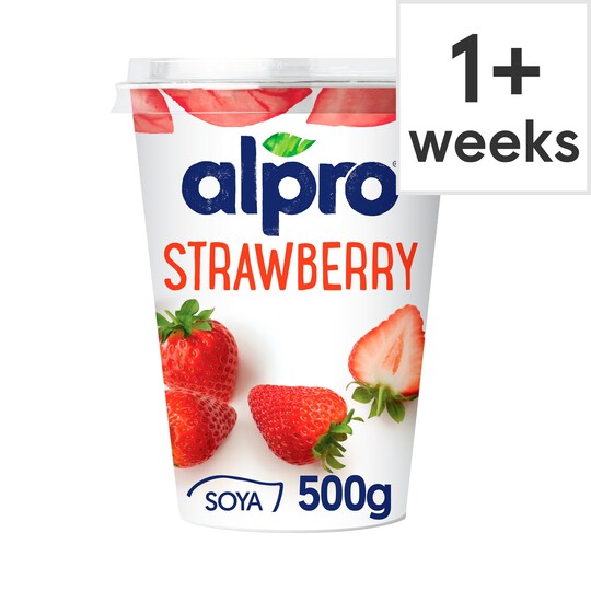 Alpro Strawberry Yogurt Alternative 500G - Tesco Groceries