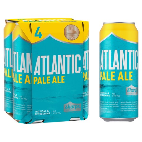 Sharp's Atlantic Pale Ale Beer Can 4 x 500ml - Tesco Groceries