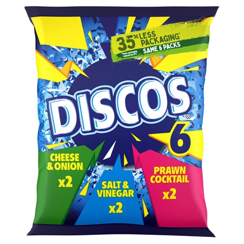 Discos Assorted Crisps 6X25.5G - Tesco Groceries