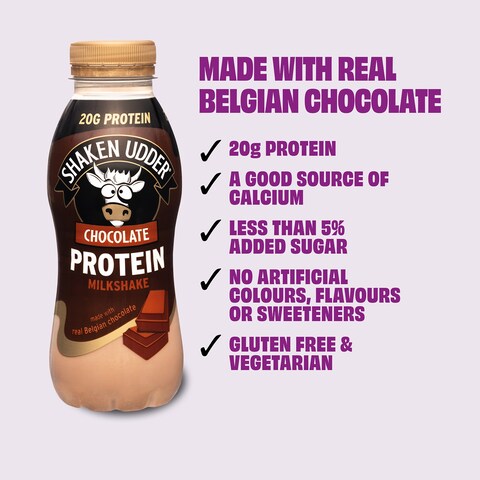 Shaken Udder Chocolate Protein Milkshake 330ml - Tesco Groceries