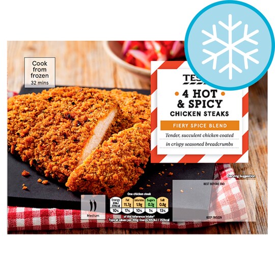 Tesco 4 Hot & Spicy Chicken Steaks 380G - Tesco Groceries