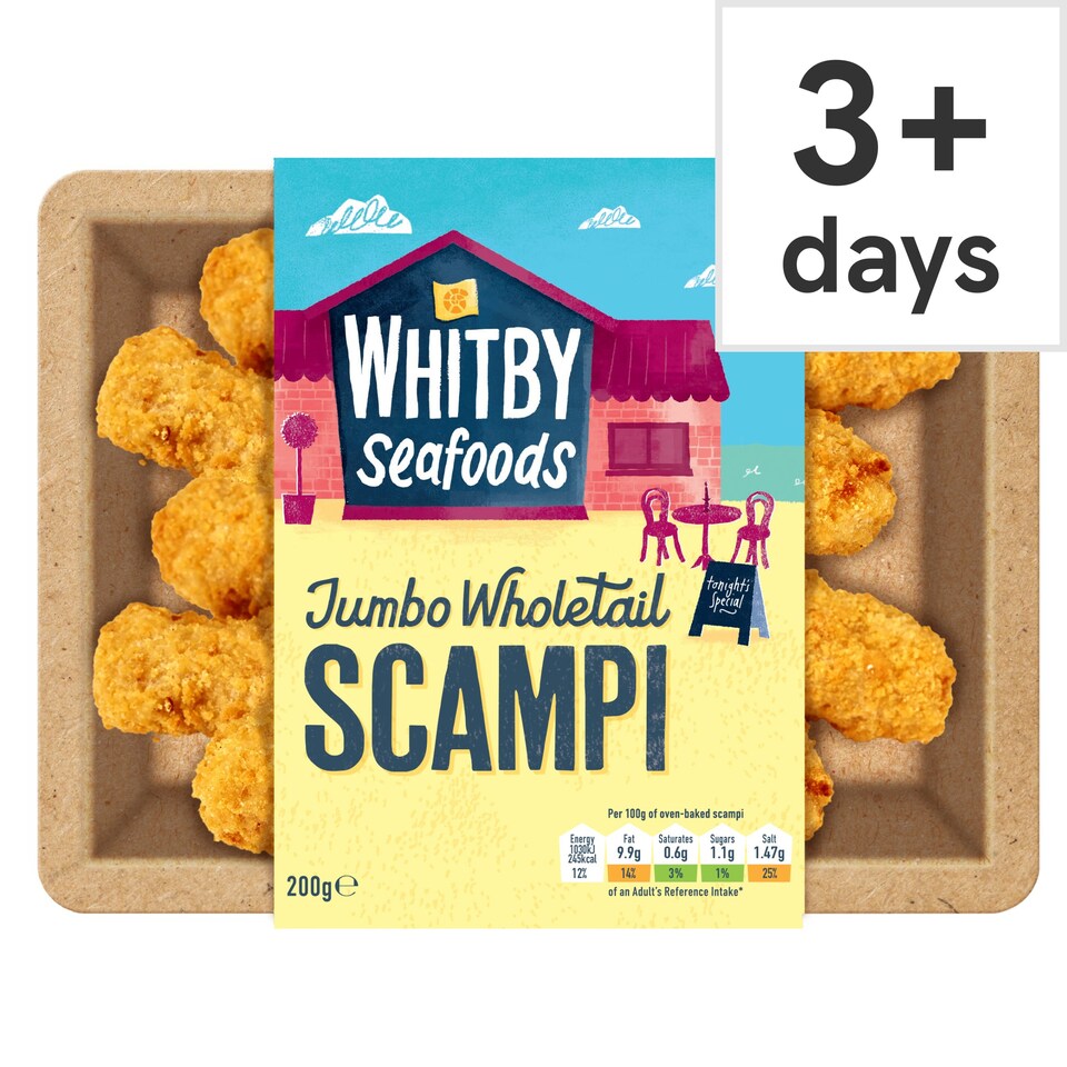 Whitby Seafoods Jumbo Scampi 200g - Tesco Groceries