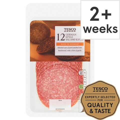 Tesco German Style Salami 12 Slices 125G - Tesco Groceries