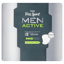 Tesco Free Spirit Men Active Shields 10 Pack - Tesco Groceries
