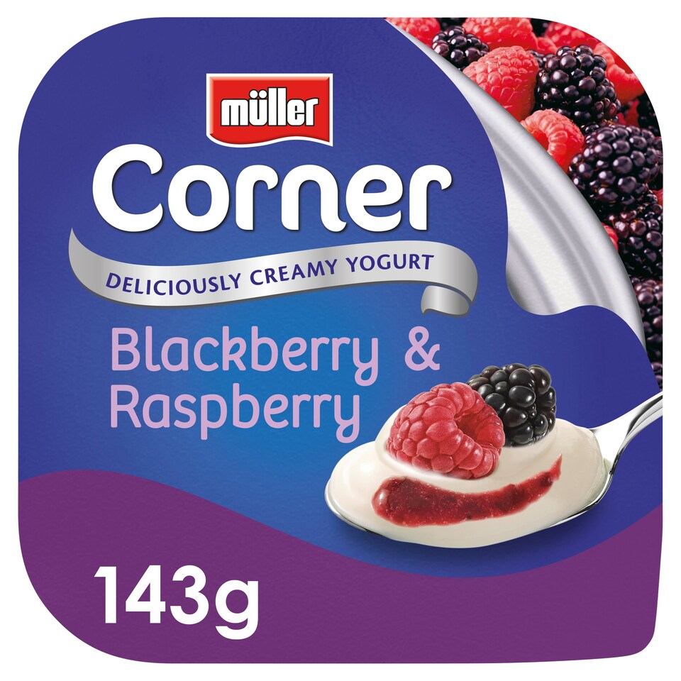 Muller Corner Blackberry Raspberry Yogurt 143G - Tesco Groceries