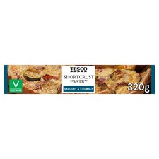 Tesco Ready Rolled Shortcrust Savoury Pastry 320G - Tesco Groceries