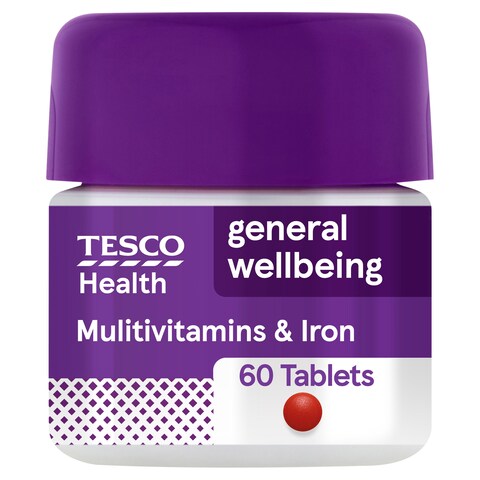Tesco Health Multivitamins & Iron 60 Tablets - Tesco Groceries