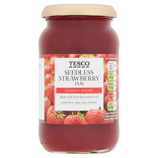 Tesco Strawberry Seedless Jam 454G - Tesco Groceries