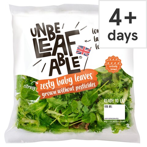 Unbeleafable Zesty Baby Leaves 80g - Tesco Groceries