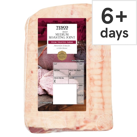 Tesco Medium Beef Roasting Joint With Basting Fat - Tesco Groceries