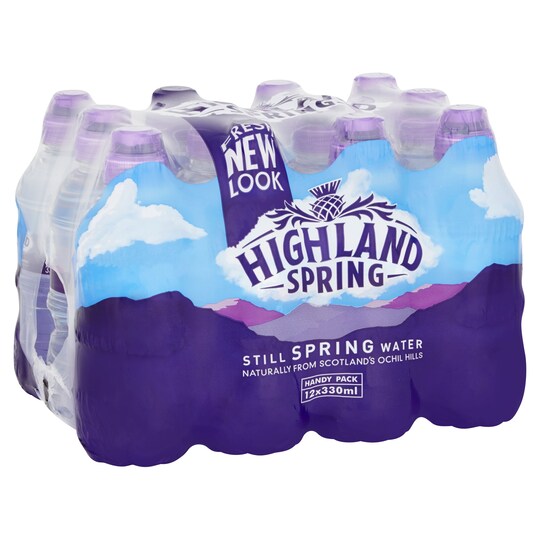 Highland Still Spring Water 12 X 330Ml - Tesco Groceries