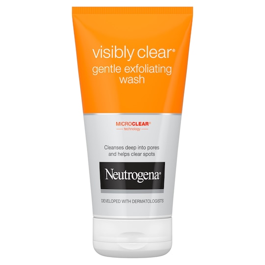Neutrogena Visibly Clear Exfoliate Wash 150Ml - Tesco Groceries