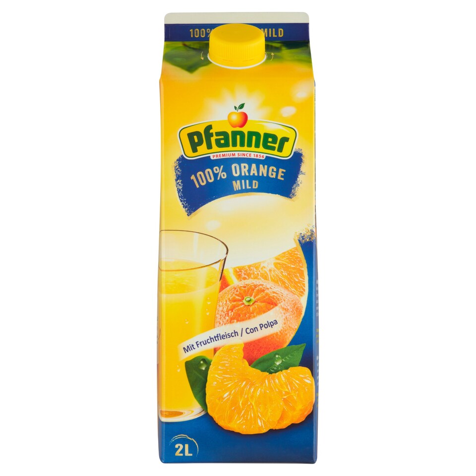 Pfanner 100% Orange Mild & Pulpy 2L - Tesco Groceries