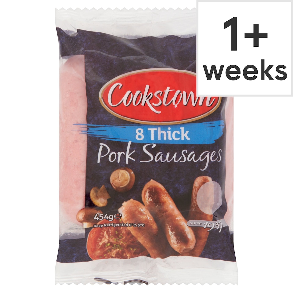 Cookstown 8 Pork Sausages 454G - Tesco Groceries