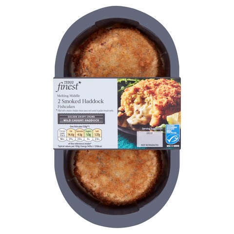 Tesco Finest 2 Smoked Haddock Fish Cakes 290G - Tesco Groceries