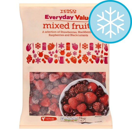 TESCO FROZEN EDV MIXED FRUITS 1000g - Tesco Groceries