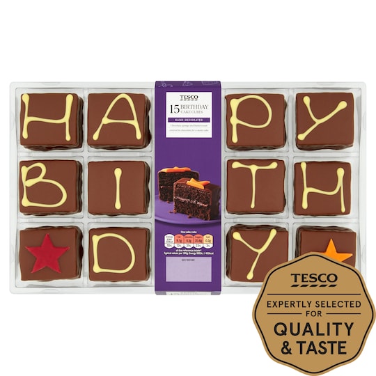 Tesco Birthday Cake Cubes 15Pk - Tesco Groceries