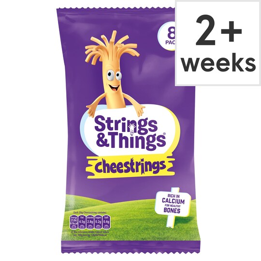 Cheestrings 8 Pack Cheddar 160G - Tesco Groceries