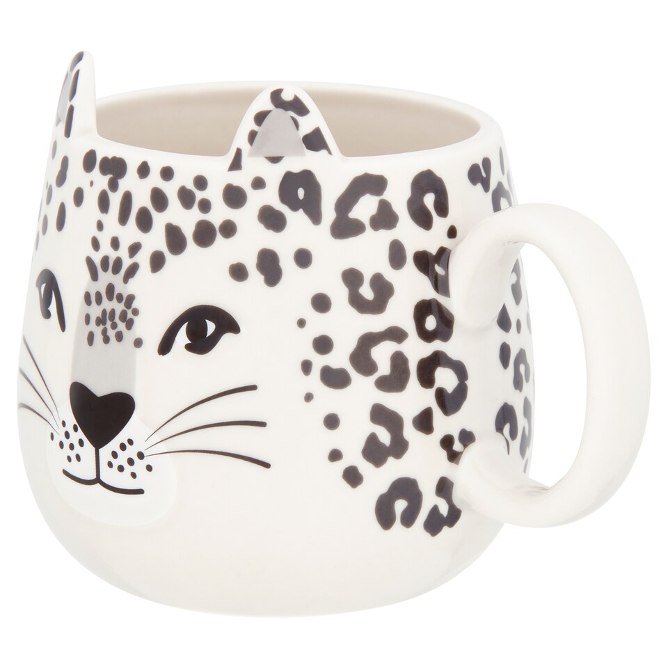 Tesco Snow Leopard Shaped 3D Mug - Tesco Groceries