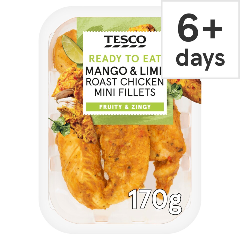 Tesco Mango & Lime Roast Chicken Mini Fillets 170g - Tesco Groceries