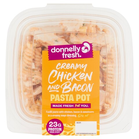 Donnelly Fresh Creamy Chicken And Bacon Pasta Pot 300G - Tesco Groceries