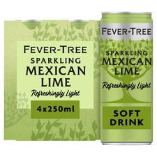 Fever-Tree Light Sparkling Mexican Lime 4X250ml - Tesco Groceries