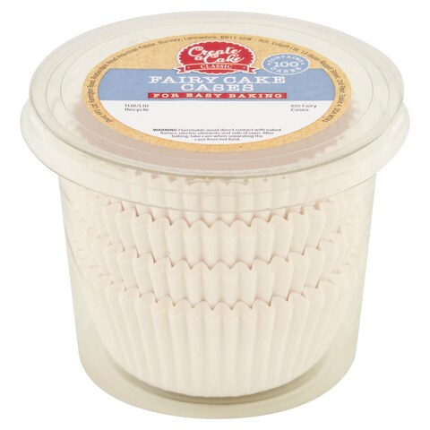 Create A Cake White Fairy Cake Cases 100 - Tesco Groceries