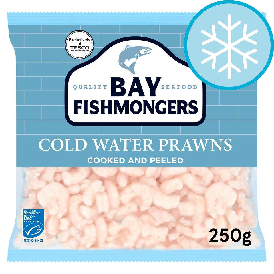 Bay Fishmongers Cold Water Prawns 250G - Tesco Groceries