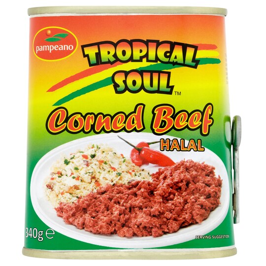TROPICAL SOUL HALAL CORNED BEEF 340G - Tesco Groceries